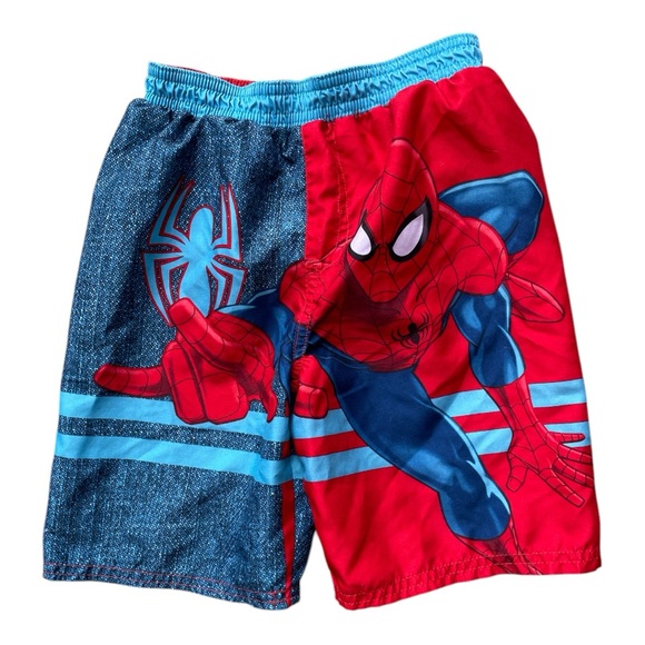 Marvel | Swim | Marvel Kids Spiderman Swim Trunks Red And Blue | Poshmark